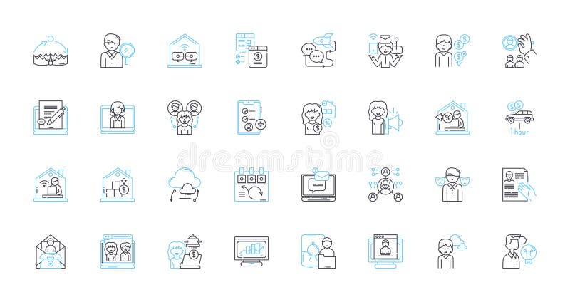 Skill Enhancement Linear Icons Set. Mastery, Expertise, Proficiency ...