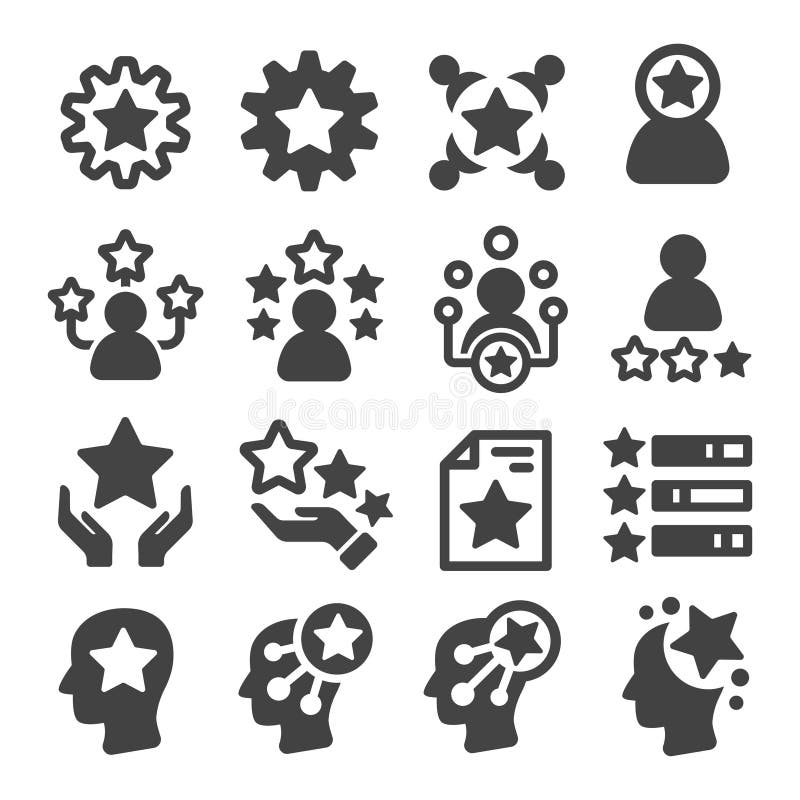 Knowledge icon set stock vector. Illustration of cognition - 136581001