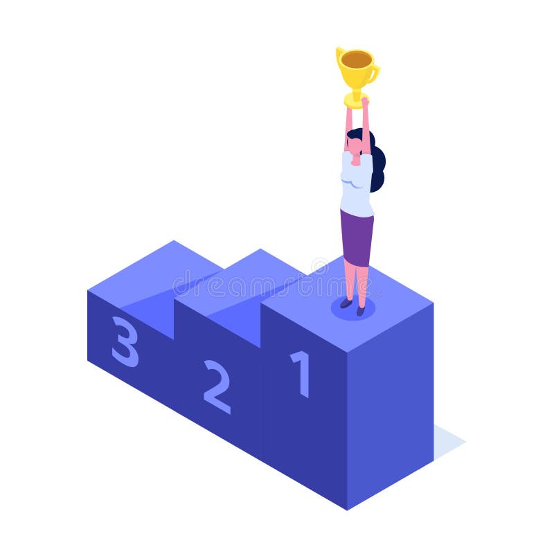 Skill Level, Education Level and Staff. the Path To Success Isometric ...