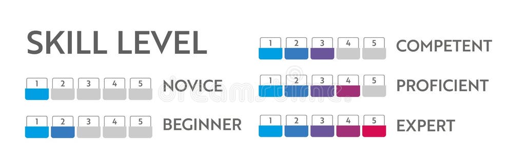 Skill Level Meter Indicator. Stock Vector - Illustration of taxonomy ...