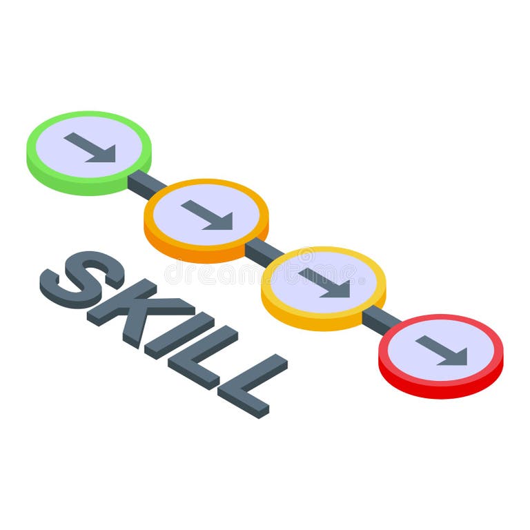 Skill Level Up Icon Isometric Vector. Capacity Effective Stock Vector ...