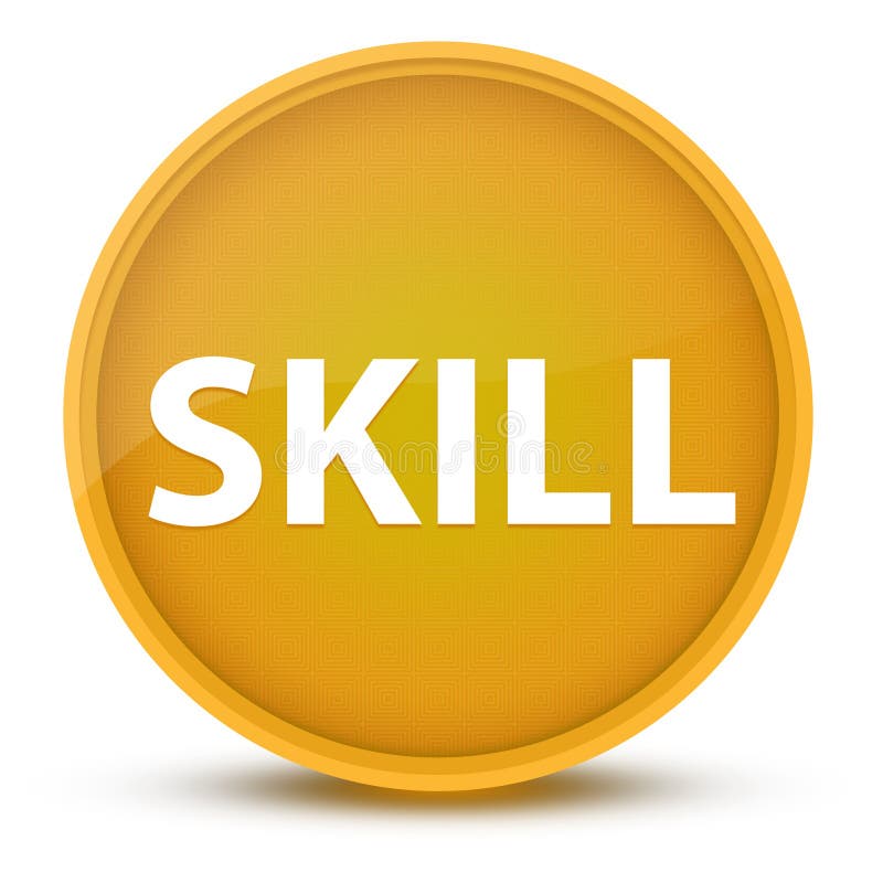 Skill Luxurious Glossy Yellow Round Button Abstract Stock Illustration ...