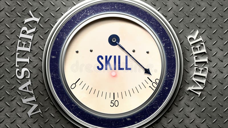 Skill and Mastery that is Hitting a Full Scale, Showing a Very High ...