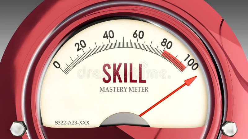 Skill and Mastery Meter that is Hitting a Full Scale, Showing a Very ...