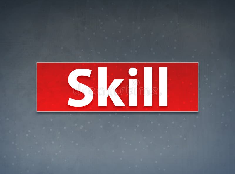 Skill Red Banner Abstract Background Stock Illustration - Illustration ...