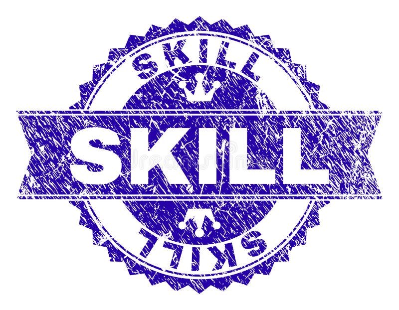 Grunge Textured SKILL Stamp Seal with Ribbon Stock Vector ...