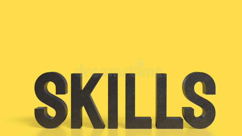 The Skill Text for Business Concept 3d Rendering Stock Illustration ...