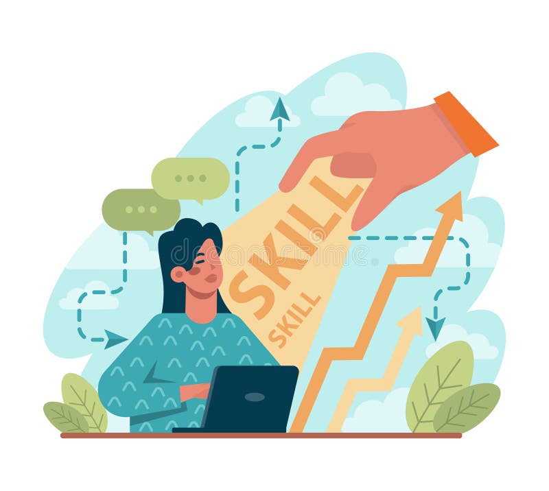 Skill Up Concept. Increasing of Business or Professional Abilities ...
