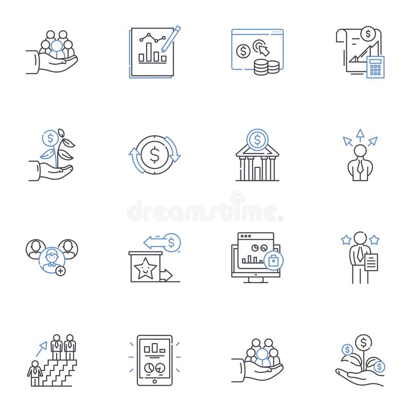Skill Utilization Line Icons Collection. Expertise, Talent, Efficiency ...