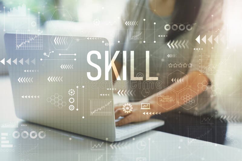 Skill with Woman Using Laptop Stock Photo - Image of skilled, person ...