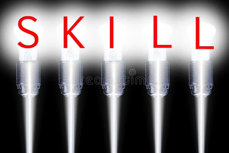 Skill word cloud stock vector. Illustration of improvement - 181831974