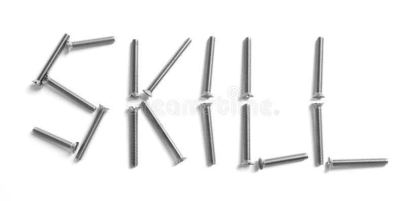 Skill word made from bolts stock image. Image of dimensional - 197798815