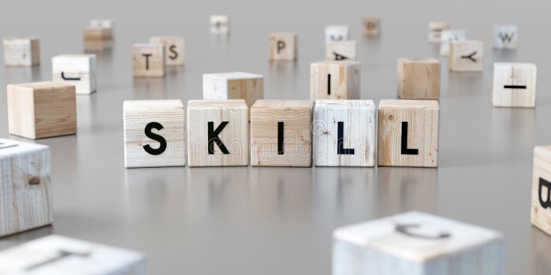 Skill word cloud stock vector. Illustration of improvement - 181831974