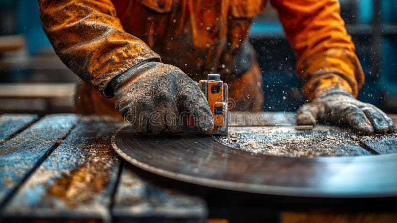 Skilled Craftsman Shaping Metal in Workshop Using Precision Tools ...