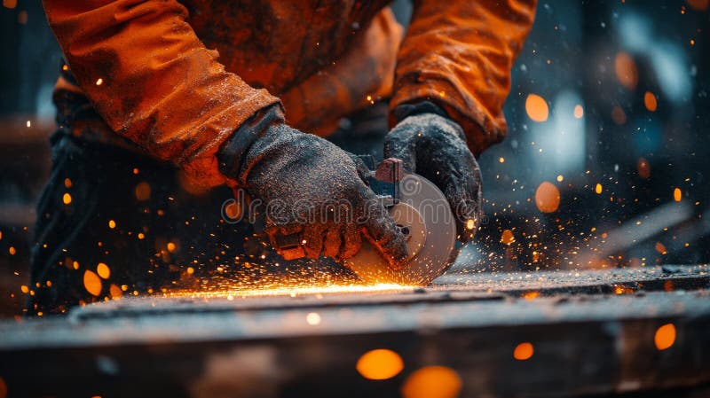 Skilled Craftsman Shaping Metal in Workshop Using Precision Tools ...