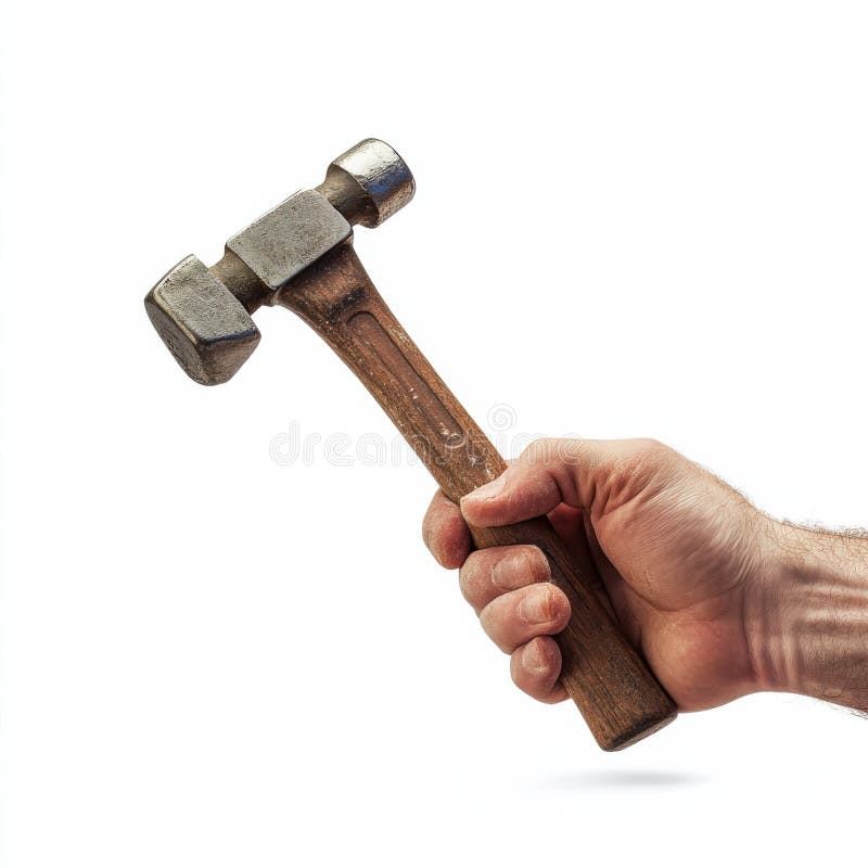 Craftsman Using Hammer To Repair Object with Skilled Precision Stock ...