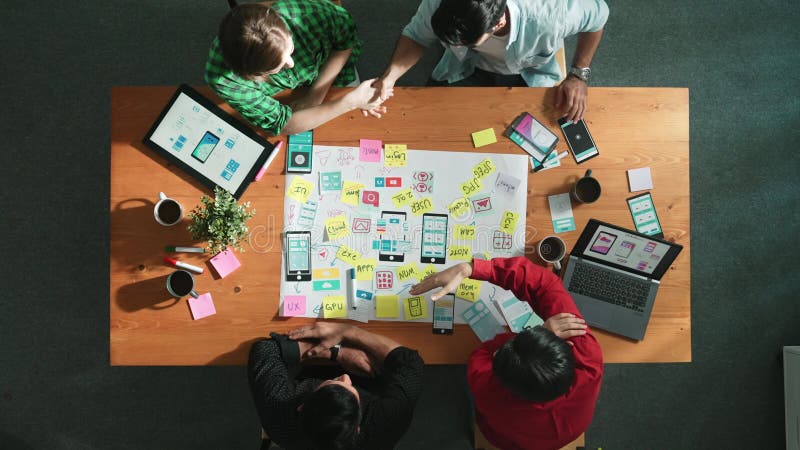 Skilled Developer Team Sharing Ux Ui Design by Using Mind Map ...