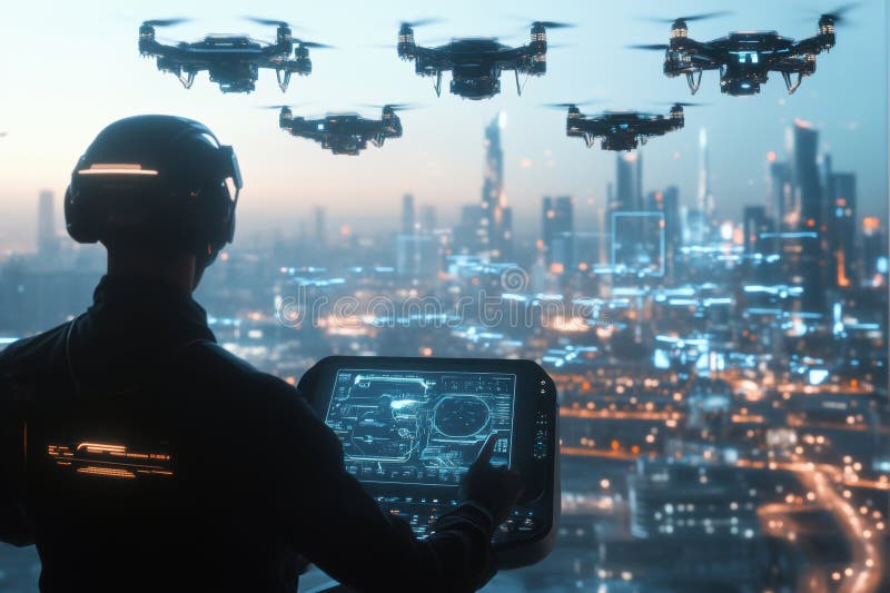 A Skilled Drone Pilot Controls a Swarm of High-tech Drones with a ...