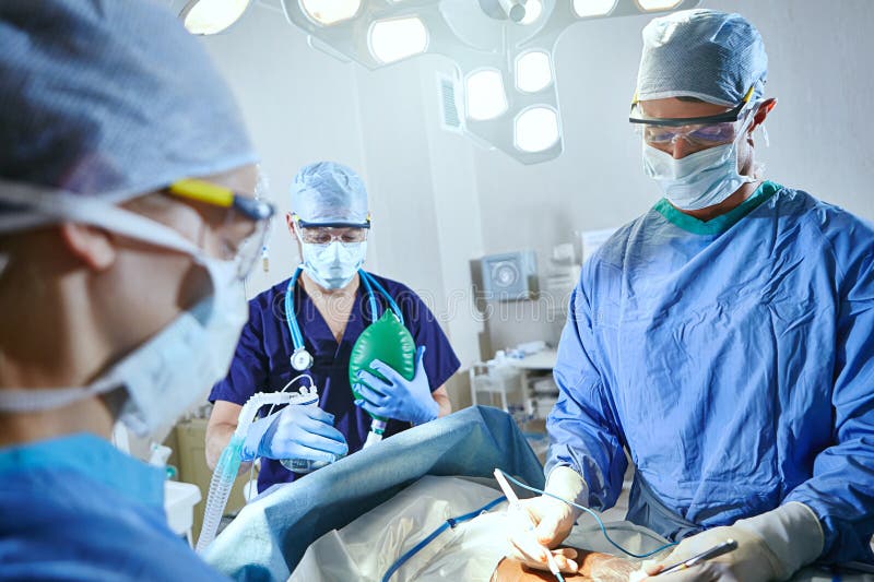 Skilled Hands at Work. Surgeons in an Operating Room. Stock Photo ...
