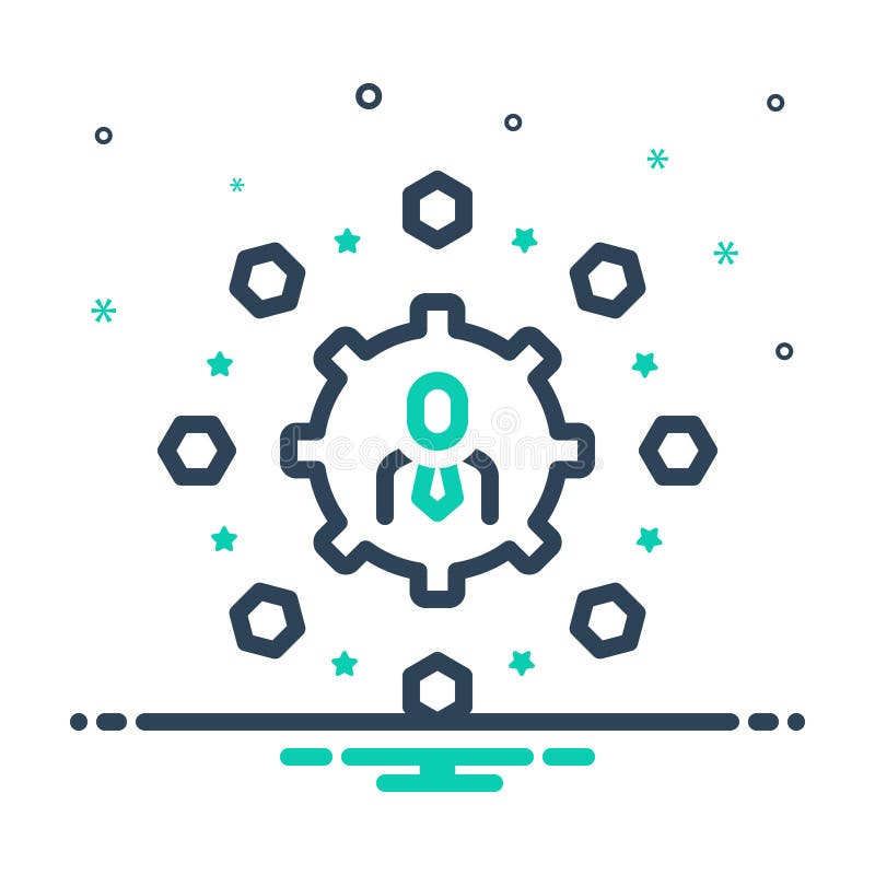 Mix Icon for Skilled, Faceless and Circle Stock Vector - Illustration ...