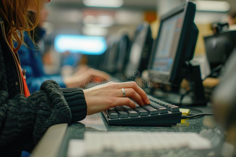 Smart Journalist Typing Typewriter while Working and Writing the ...