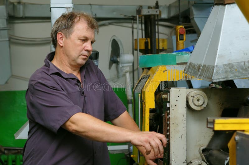 Warehouse Worker in Forklift Stock Photo - Image of collar, labourer ...