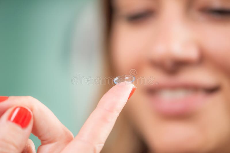 Skilled Ophthalmologist Precisely Inserts Soft Contact Lens for ...