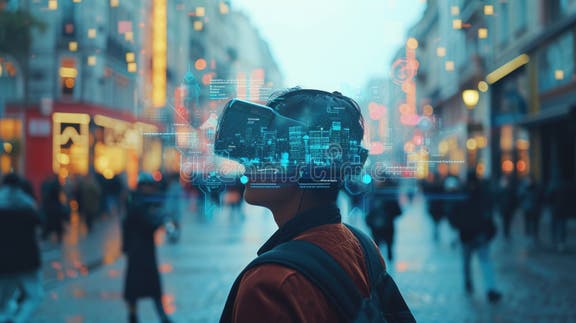 Skilled Person Wearing VR Headset while Setting and Coding Program ...