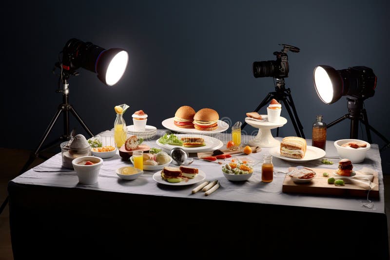 Skilled Professional Food Photographer at Work Stock Image - Image of ...