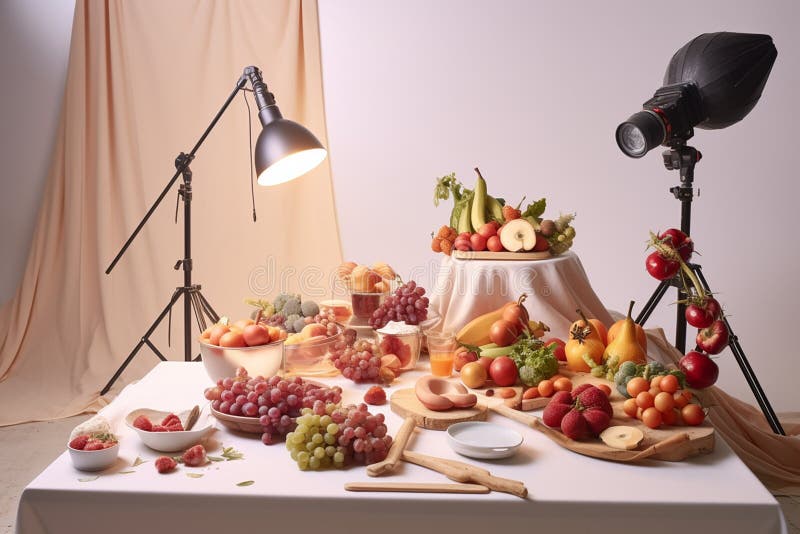 Skilled Professional Food Photographer at Work Stock Photo - Image of ...