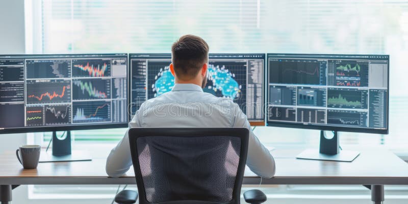Skilled Programmer Coding Engineering Code While Sitting At Computer