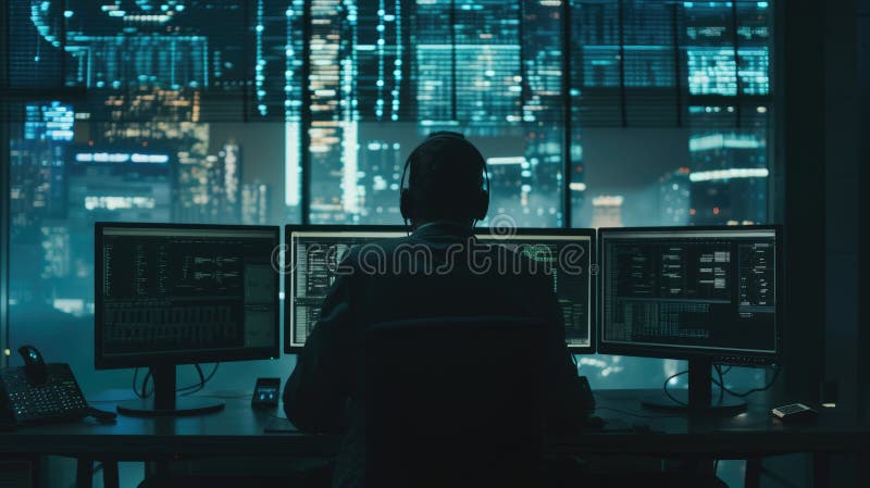 Skilled Programmer Coding Engineering Code While Sitting At Computer 3853