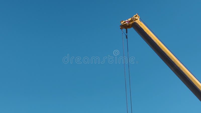 Aerial View: Engineers and Builders Construct a Massive Crane To ...