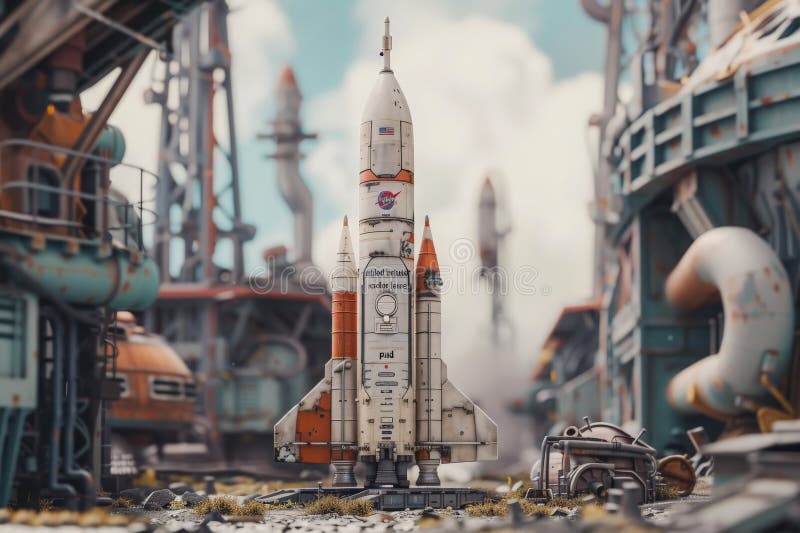 Crafting Dreams a Space Shuttle Model Takes Shape in the Factory Stock ...