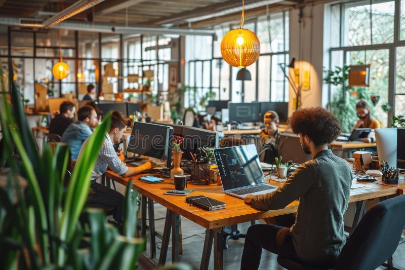 A Skilled Team of Professionals Diligently Working on Their Computers ...