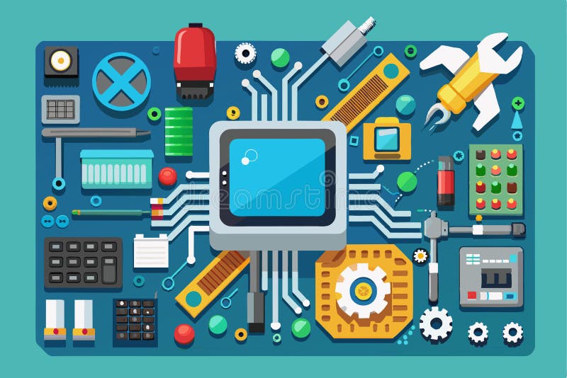 A Skilled Technician Performs Chipset Repair Using Various Precision ...