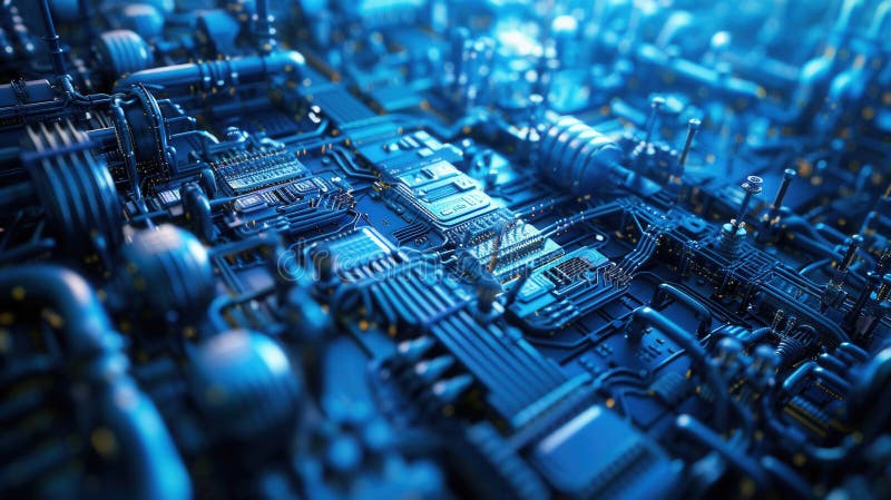 Skilled Technician at Work. High-Tech Maintenance Concept Stock Image ...