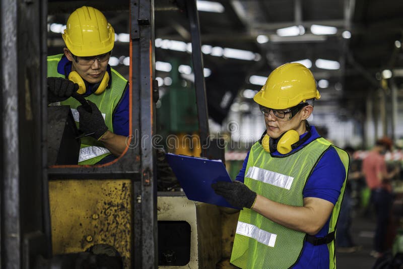 Skilled Technicians are Inspecting Equipment Movements. Various ...