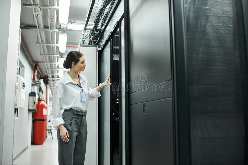Dedicated it Specialist Managing Server Operations Stock Photo - Image ...