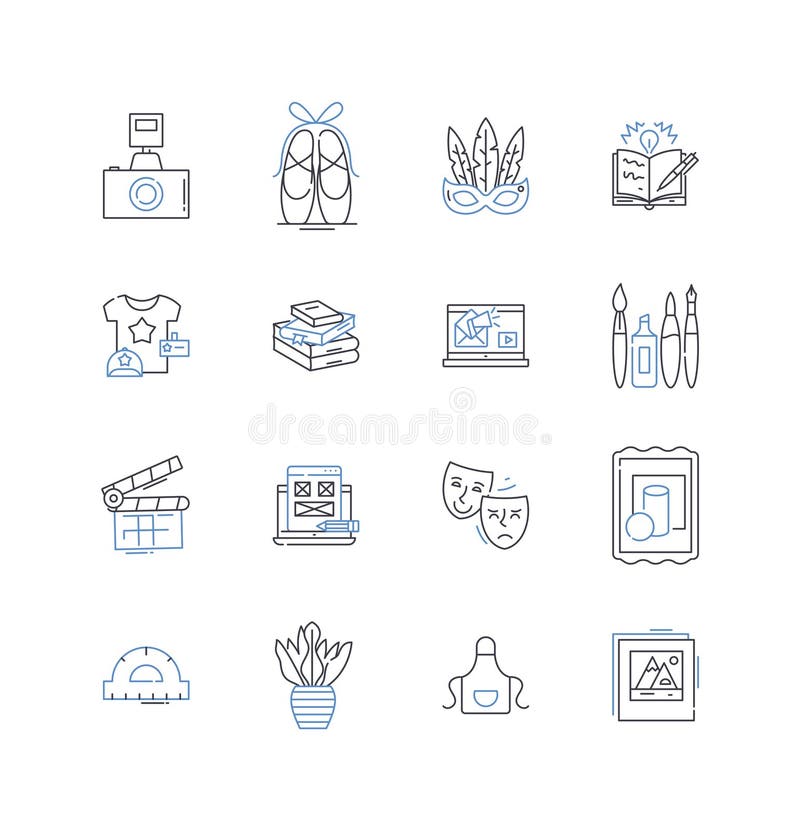 Skilled Work Line Icons Collection. Craftsmanship, Expertise ...