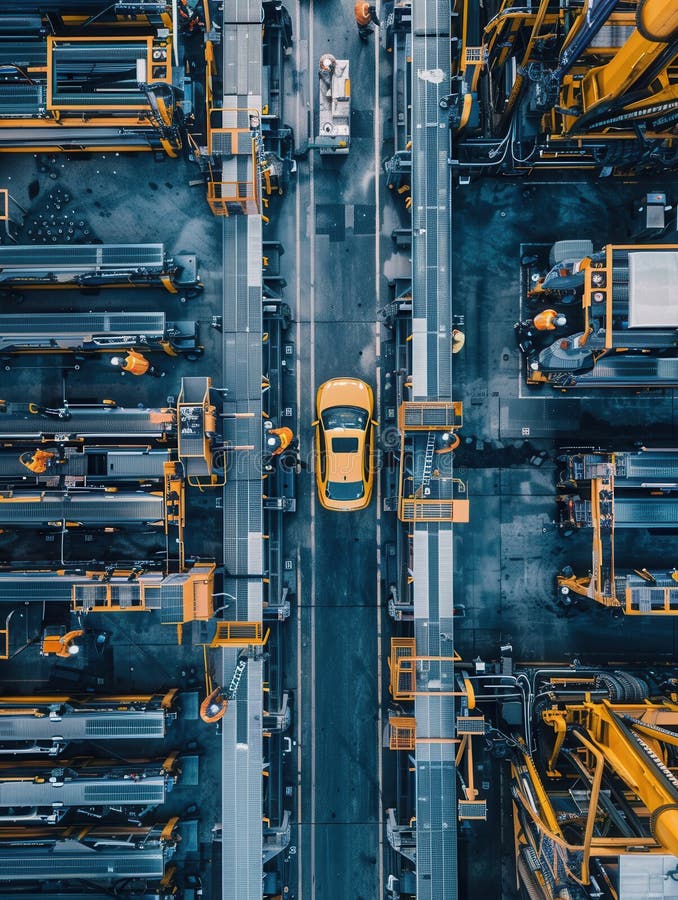 Skilled Workers are Focused on Installing and Inspecting Various Car ...