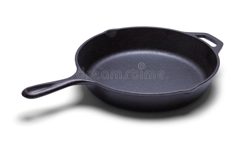 Skillet stock image. Image of utensil, view, white, empty - 258549017
