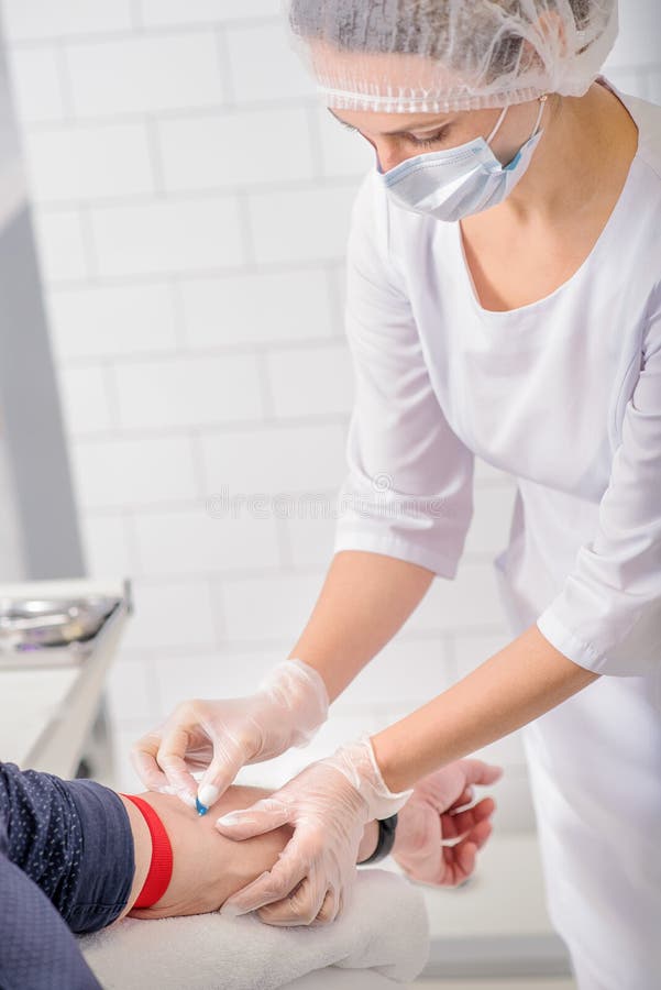 Skillful General Practitioner Doing Blood Test Stock Image - Image of ...