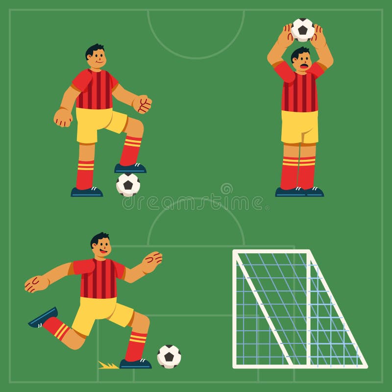 Skillful Soccer Player Character Stock Vector - Illustration of ...
