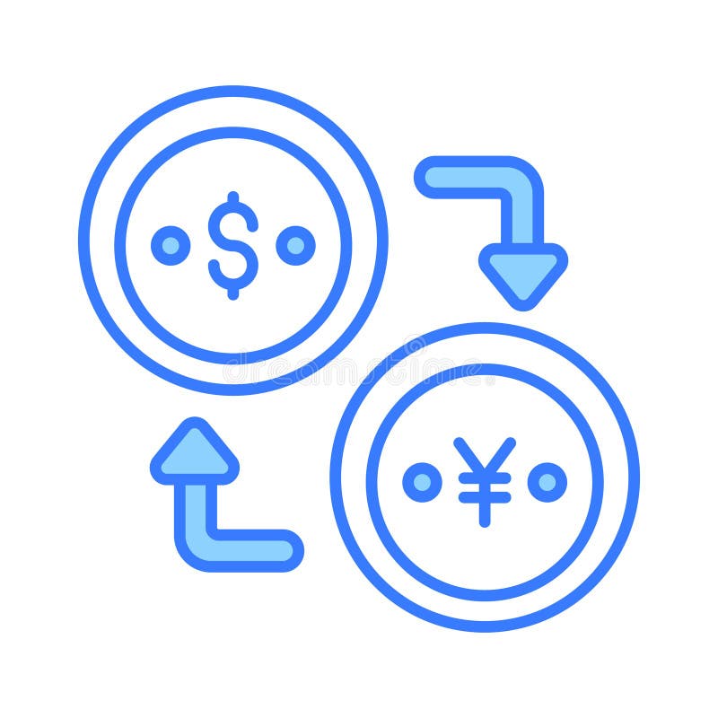 A Skillfully Crafted Vector of Currency Exchange in Trendy Style ...