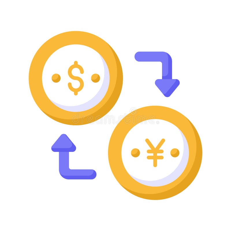 A Skillfully Crafted Vector of Currency Exchange in Trendy Style ...