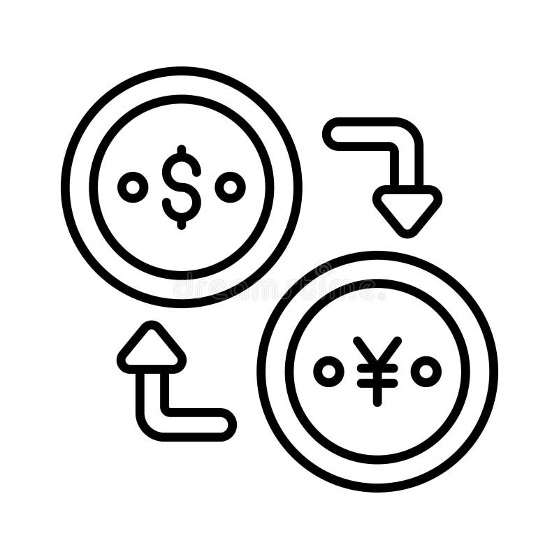 A Skillfully Crafted Vector of Currency Exchange in Trendy Style ...