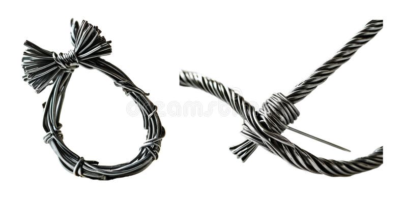 A Skillfully Tied Wire Knot Demonstrates Stock Illustration ...