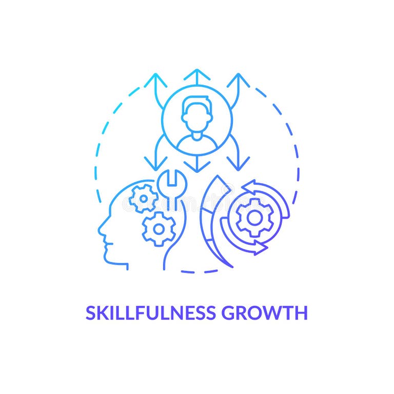 Skillfulness Growth Blue Gradient Concept Icon Stock Vector ...