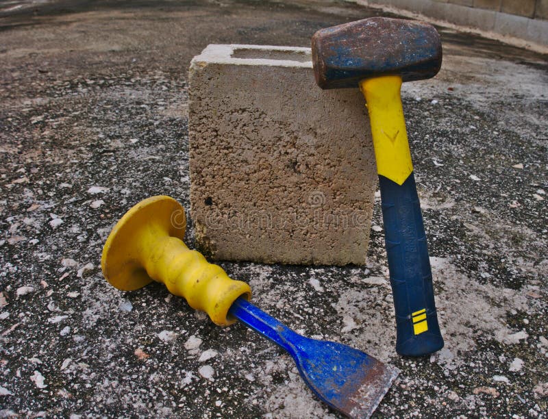 Skills of a bricklayer stock image. Image of building - 197394709